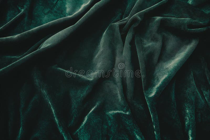 Soft Velvet Fabric Texture in Deep Emerald Green, Rich and Luxurious ...