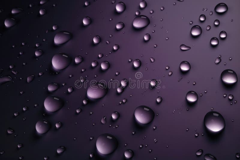 Soft Violet with Drops on Black Gradient Background. Generative AI ...