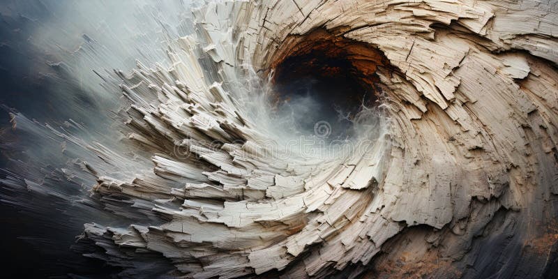 Soft Vortex Dancing on the Bark of a Tree, Like a Whirlwind of Passions ...