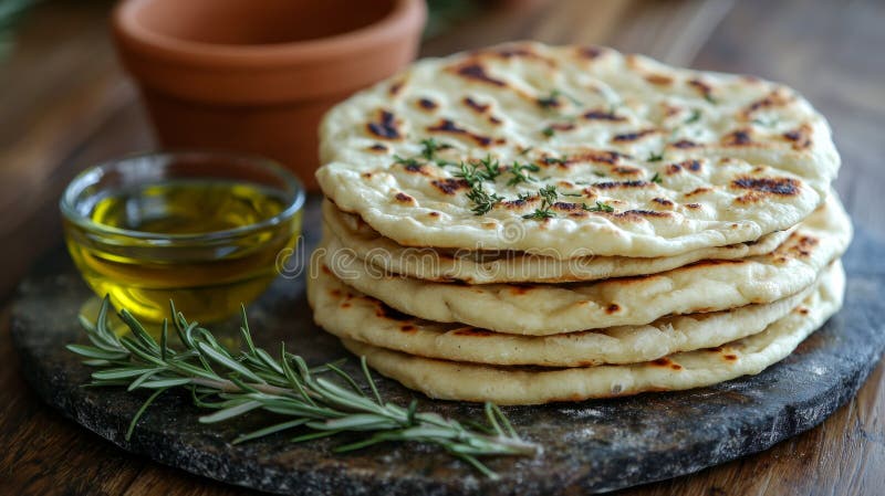 Stack Soft Warm Flatbreads Plate Stock Photos - Free & Royalty-Free ...