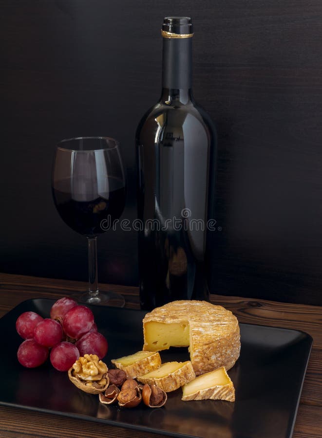 Soft Washed-rind Cheese and Wine Stock Image - Image of washed, rind ...