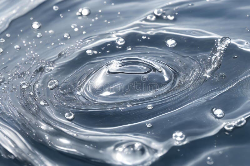 Soft Water Drop Splashing in Clear Waters Stock Illustration ...