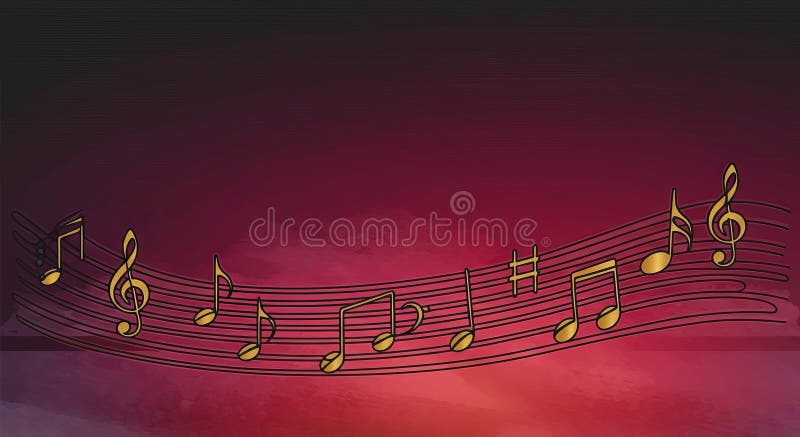 A Soft Watercolor Background with Scattered Music Notes, Blending Art ...
