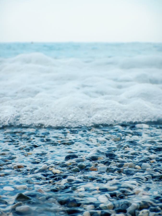 Soft Wave of Blue Ocean on Beach Stock Image - Image of seaside, surf ...