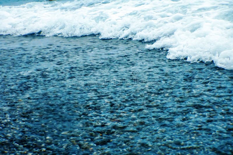 Soft Wave of Blue Ocean on Beach Stock Image - Image of surf, coast ...