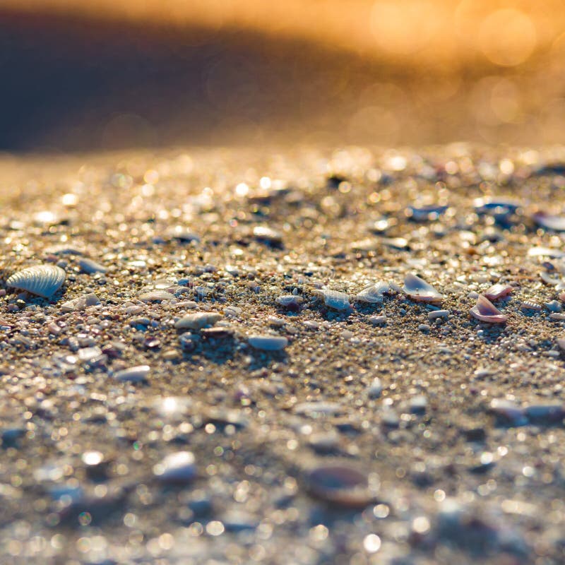 Soft Wave of Blue Ocean on Sandy Beach. Background. Selective Focus ...