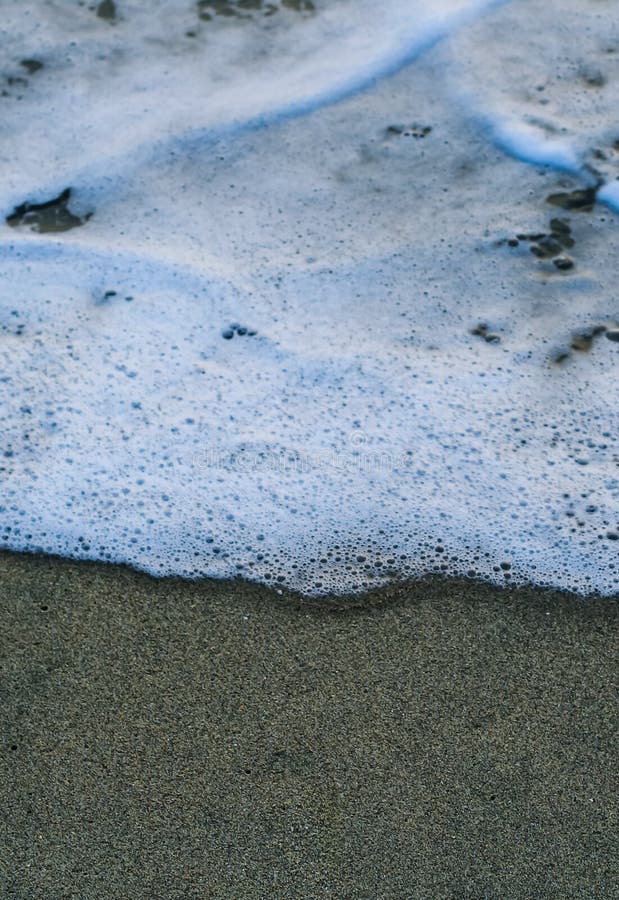 Soft Wave of Blue Ocean on Sandy Beach. for Using Background. Selective ...