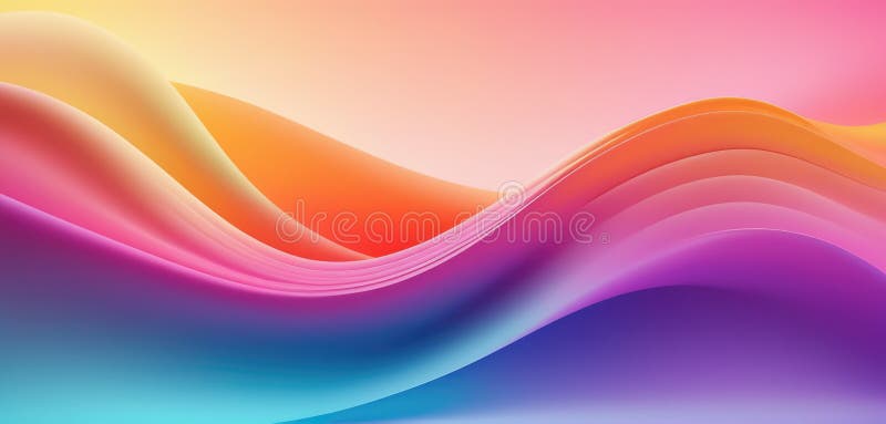 Soft Wave Colorful Gradient Wave Stock Illustration - Illustration of ...