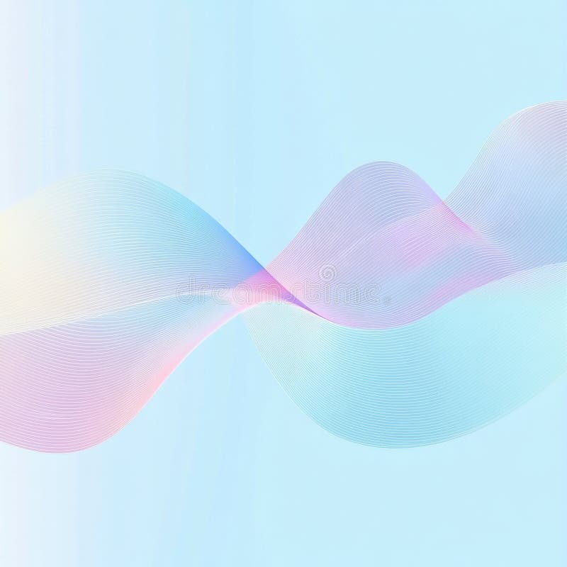 Soft Wave Patterns Create a Calming Visual Experience in Pastel Colors ...