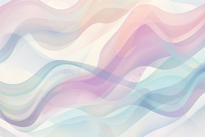 Soft Wave Patterns in Light Colors, Creating a Calming and Cute ...