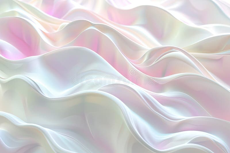 Soft Wave Patterns In Light Colors Creating A Calming And Cute Background Stock Illustration