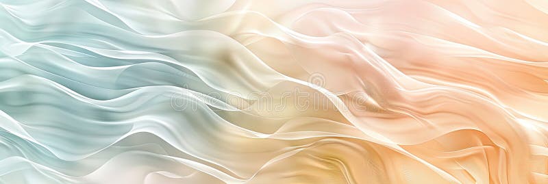 Soft Wave Patterns In Light Colors Creating A Calming And Cute Background Stock Illustration