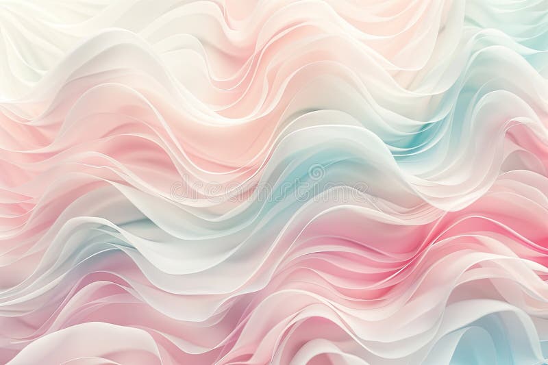 Soft Wave Patterns in Light Colors, Creating a Calming and Cute ...