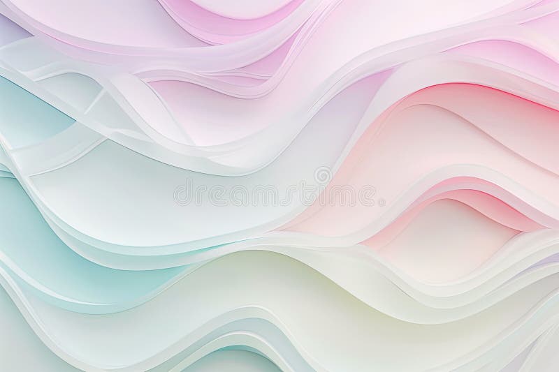 Soft Wave Patterns in Light Colors, Creating a Calming and Cute ...