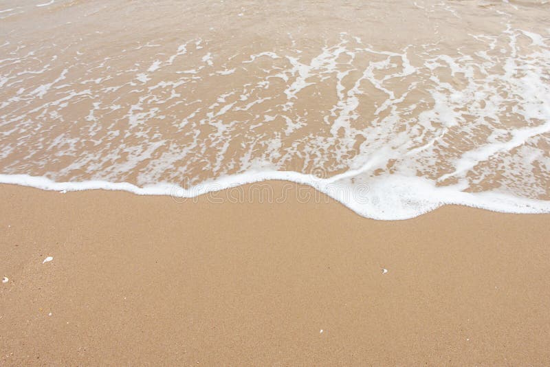 Soft Wave of the Sea on the Sandy Beach Stock Image - Image of seascape ...