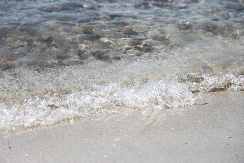Swash Of The Wave From Pacific Ocean On The Sandy Anakena Beach, Easter ...