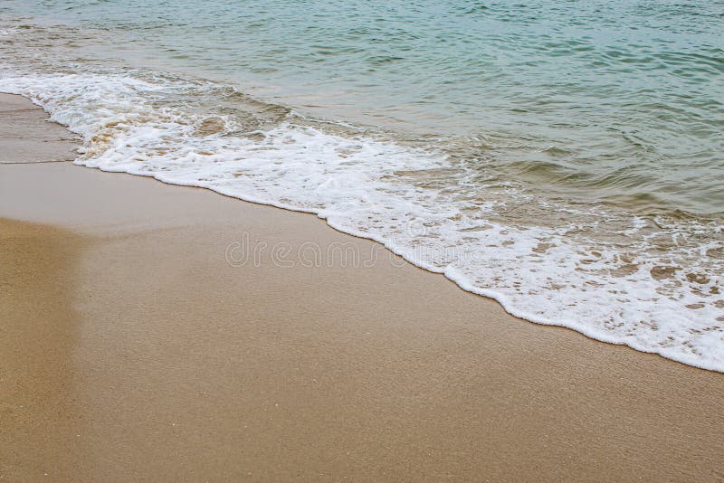 Soft Waves of Clear Sea Water on Beautiful Beaches Stock Image - Image ...
