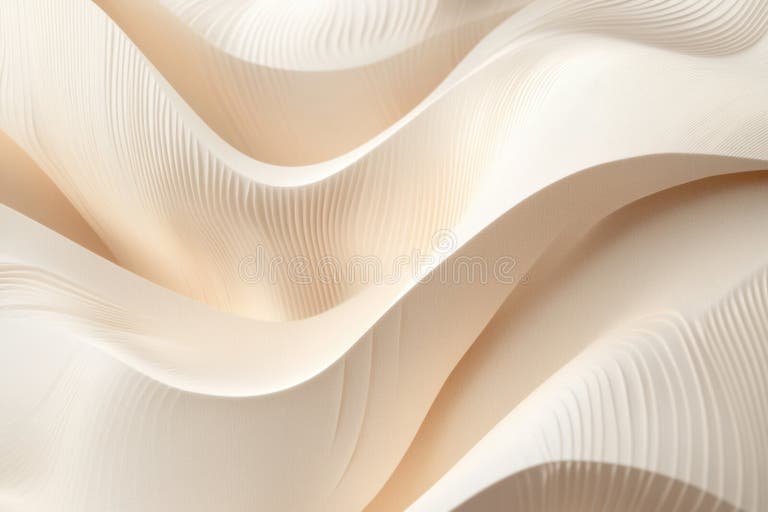 Soft Waves of Cream Fabric Create a Serene and Textured Visual ...