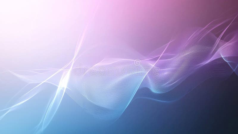 Soft Waves of Light Flow Across a Blue and Pink Gradient Background ...