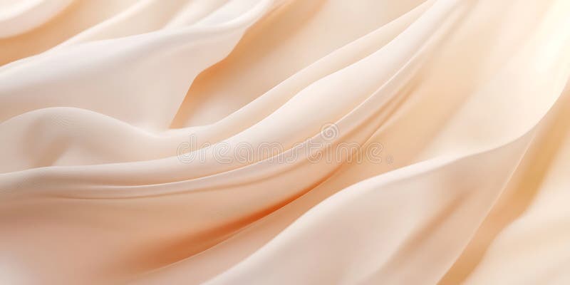 Soft Waves of Pale Peach Fabric Flow Gently Creating a Subtle and ...