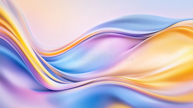 Soft Waves of Pastel Colors Undulate Gently, Creating a Soothing and ...