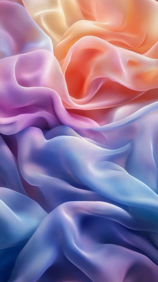 Soft Waves of Pastel Fabric Creating an Elegant Texture with Gentle ...