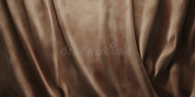 Soft Waves of Rich Brown Fabric Flow Gently Creating a Luxurious and ...