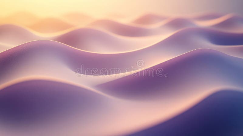 Soft Waves of Sand at Sunset, Dreamy Desert Landscape Stock ...