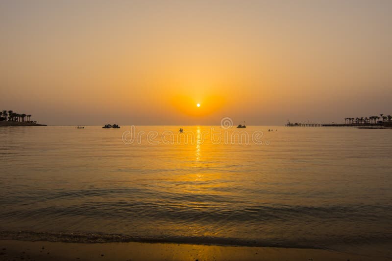 Soft Waves at the Sea during Warm Sunrise on Vacation Stock Image ...