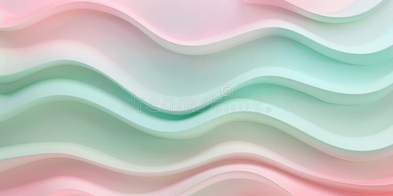 Soft Wavy Pastel Background with Gradient Abstract Pattern in Pink and ...