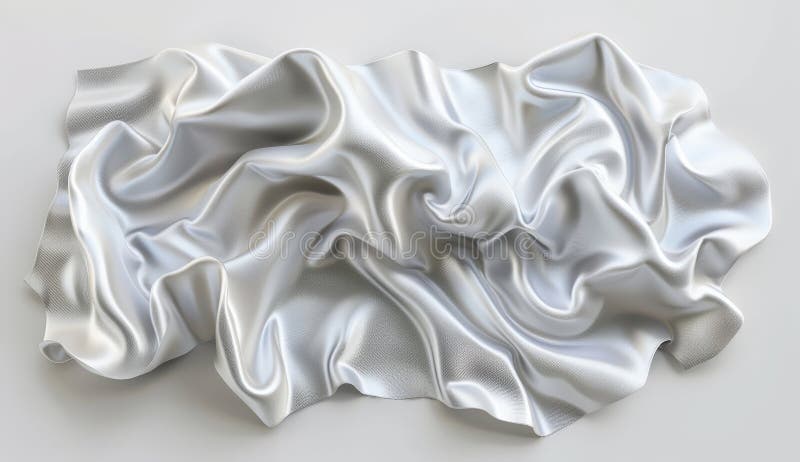 Soft Wavy White Fabric Forms an Abstract Background, Showcasing Smooth ...