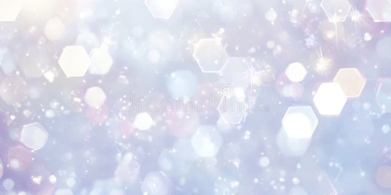 Soft White Abstract Background with a Glowing Hexagonal Pattern. Lights ...
