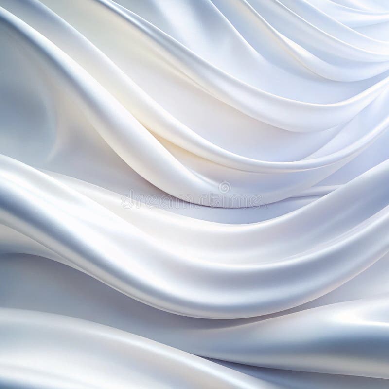 Soft White Cloth with Abstract Waves Background Stock Illustration ...