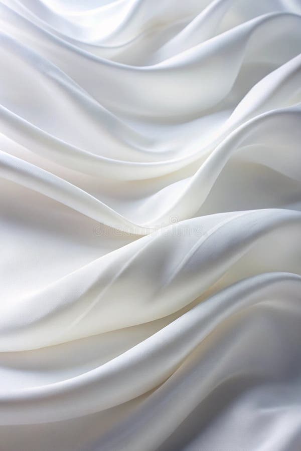 Soft White Cloth with Fluid Waves Abstract Background Stock ...