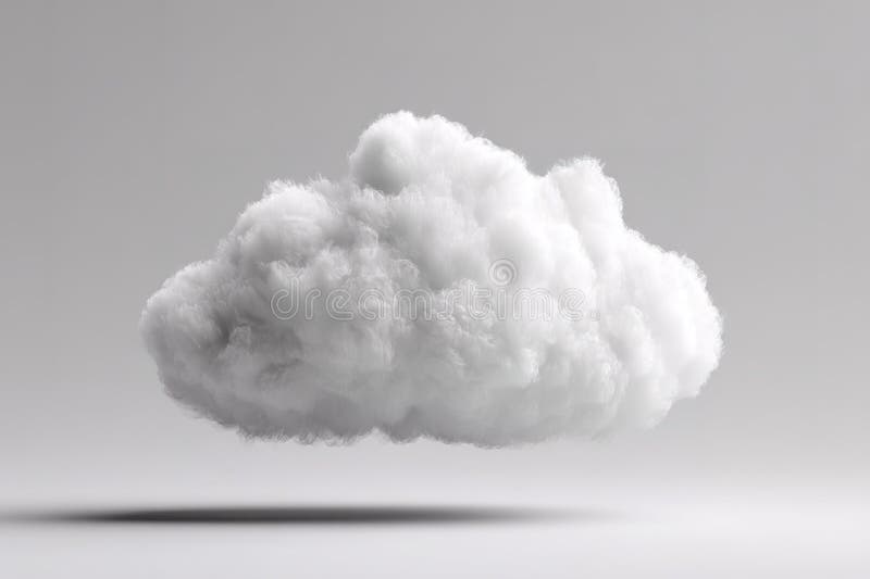 Soft White Cloud Floating Against a Neutral Backdrop in a Serene and ...