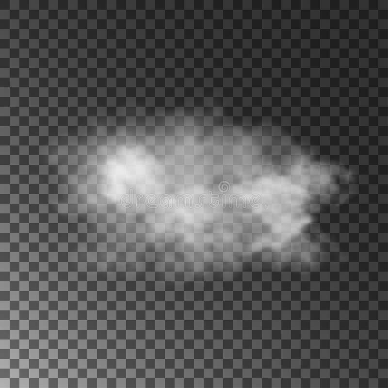 Soft White Cloud Isolated on Transparent Backdrop. Stock Vector ...