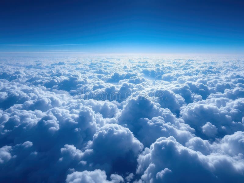 Bright and Fluffy Clouds Stretching Across the Clear Sky Stock ...