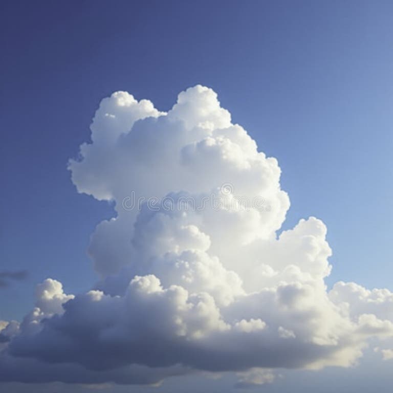 Soft White Clouds Float in Blue Sky with Dark Clouds Gathering Below, Sky, Clouds, Atmosphere ...