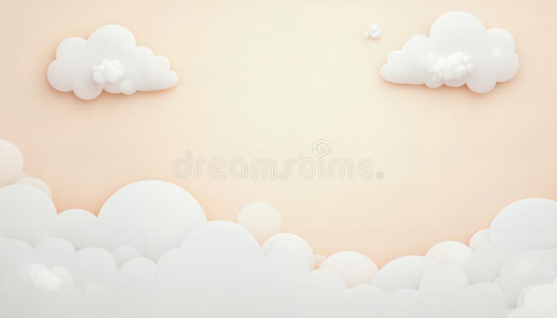 Soft White Clouds on Peach Color Sky As Abstract Background Stock ...