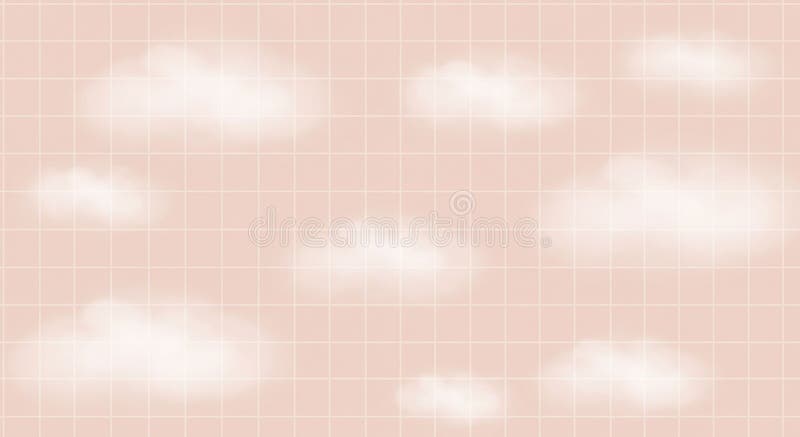 Soft, White Clouds are Scattered Across a Pale Pink Background with a ...