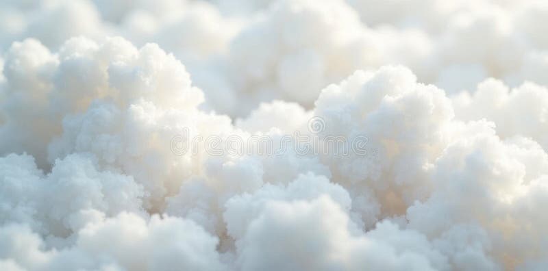 Soft, White Cotton Texture; Fluffy, Cloud Like Surface , Graphic ...