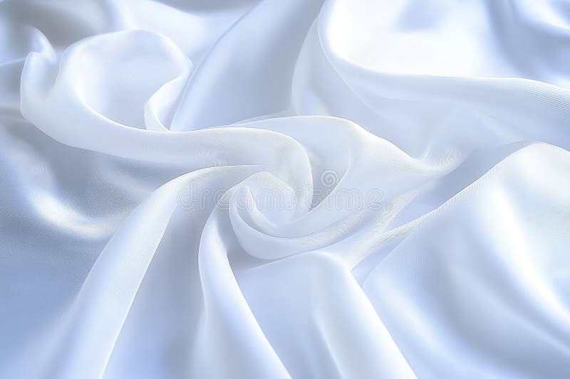 Soft White Fabric with Elegant Flow and Texture by Generative Ai Stock ...