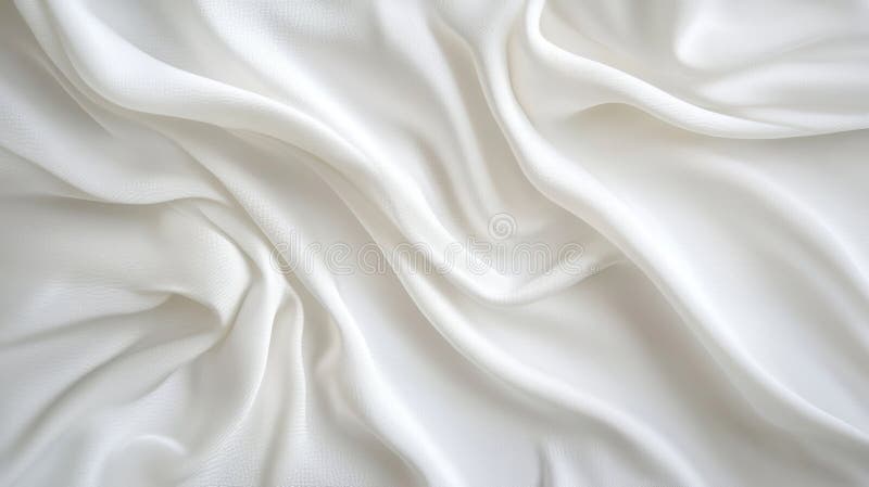 Soft White Fabric Texture with Elegant Drapes and Curves Stock Photo ...