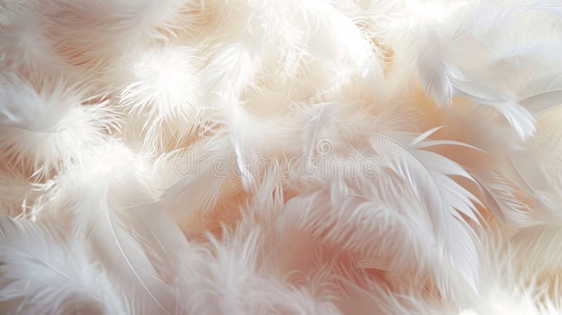 Soft White Feather Texture Background Stock Illustration - Illustration ...