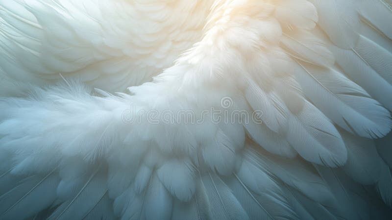 Soft White Feathers Delicate Wing Texture Stock Illustration ...