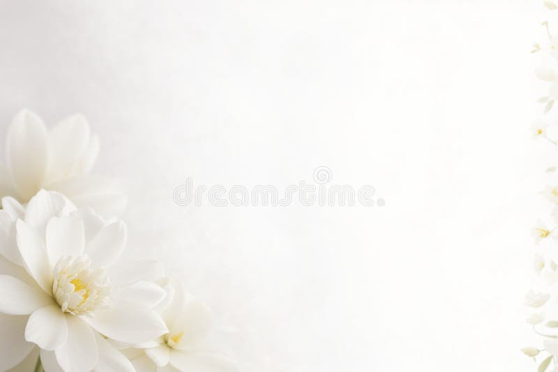 Soft White Flower Background with Empty Space Stock Photo - Image of ...