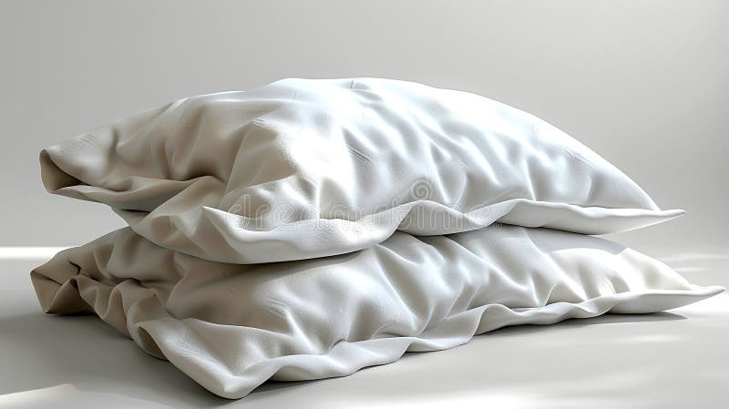Soft White Pillows Resting Effortlessly in a Tranquil Setting Stock ...