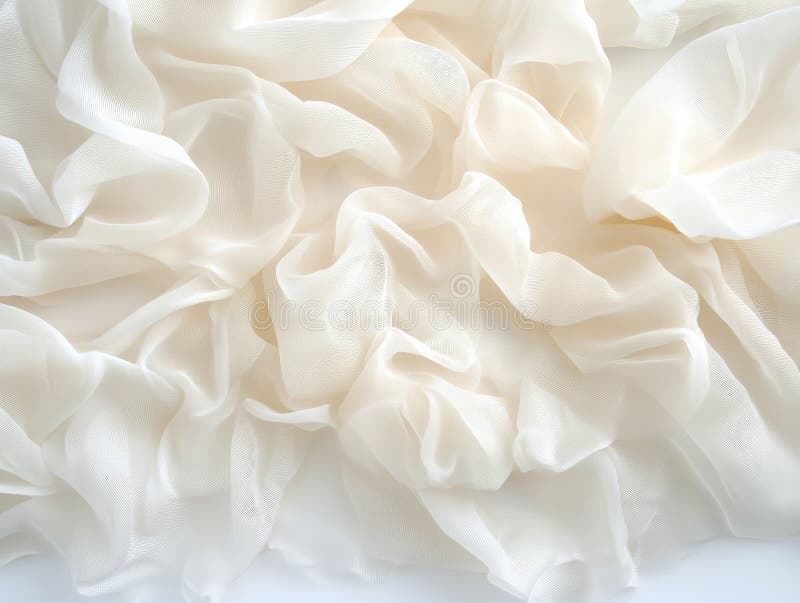 Soft White Silk Fabric with Delicate Folds and Gentle Light Reflections ...