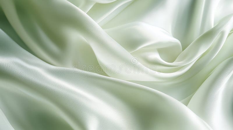 Soft White Silk Fabric Draped Elegantly, Showcasing Delicate Textures ...