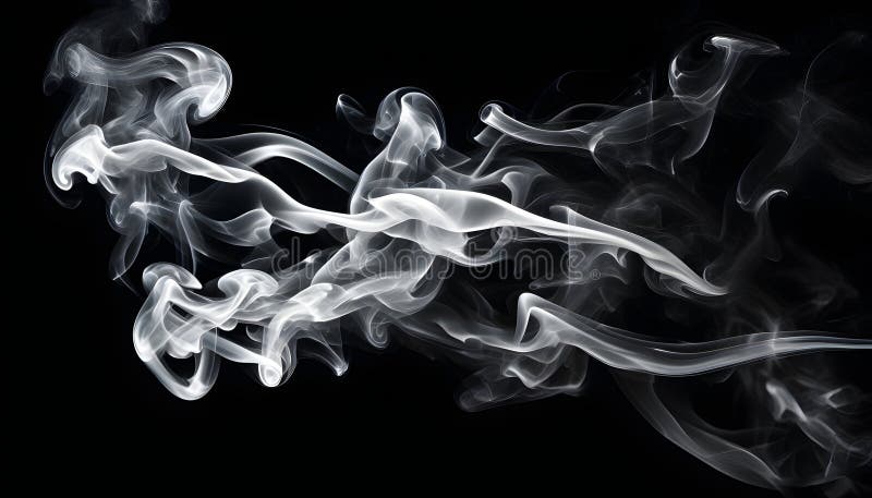 Soft White Smoke Effect on a Black Canvas Perfect for Atmospheric ...